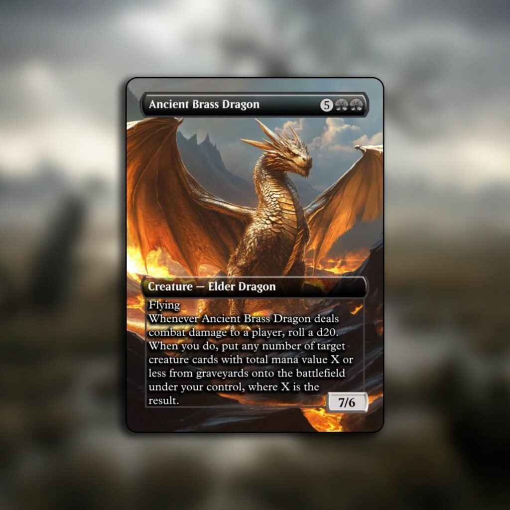Ancient Brass Dragon MTG Proxy - Sorcerer's Proxy Shop