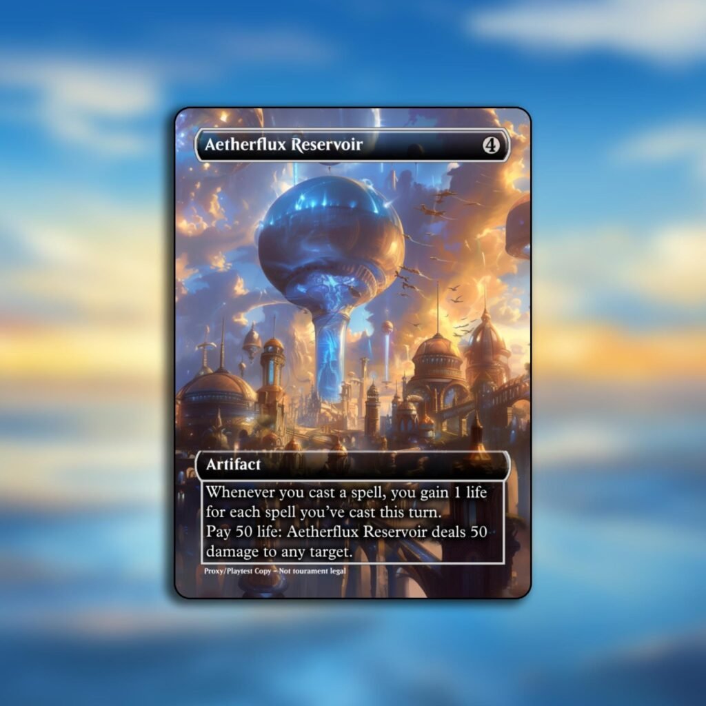 Aetherflux Reservoir MTG Proxy - Sorcerer's Proxy Shop