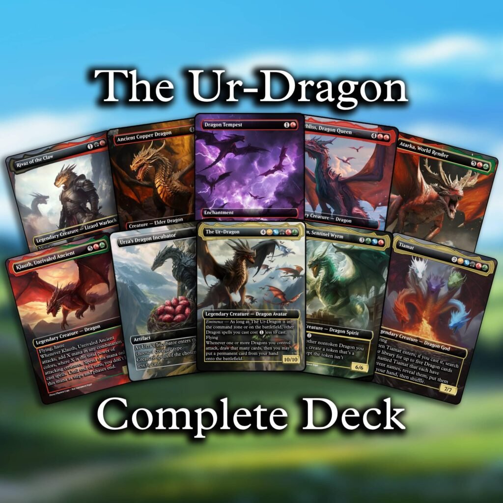 The Ur-Dragon Complete Deck MTG Proxy – 108 Custom Art MTG Cards for ...